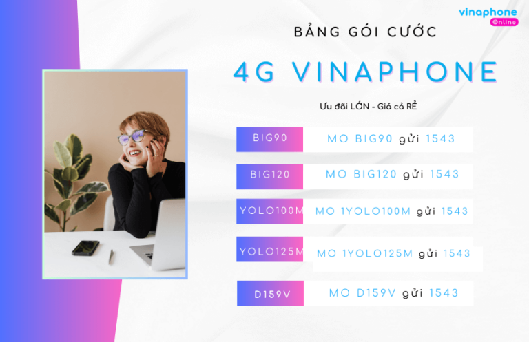 Bảng giá gói cước 4G VinaPhone tháng, năm rẻ nhất 2025